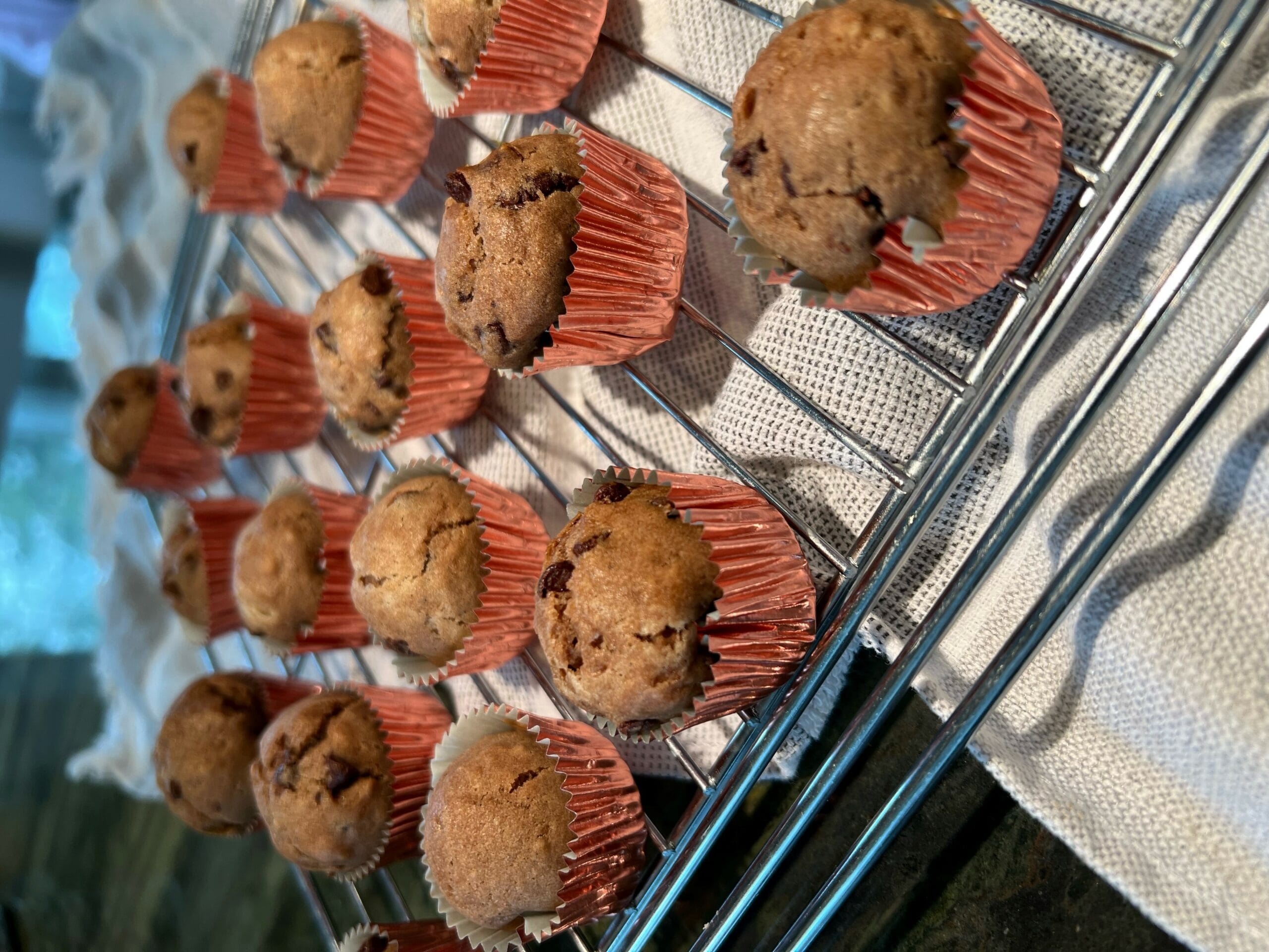 Double Chocolate Chip Mini Muffins - Slice of Gourmet